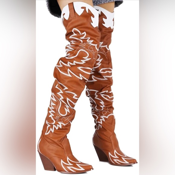 Cape Robbin | Shoes | Thigh High Cowboy Boots | Poshmark